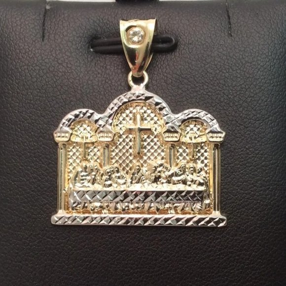 Impressed Jewelry | Jewelry | K Real Gold The Last Supper Jesus Cz ...